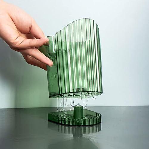 SAAKO 2 in 1 Toilet Bowl Brush Plastic Toilet Brush Creative Clear Holder Toilet Cleaner Brush Bathroom Decor Accessories
