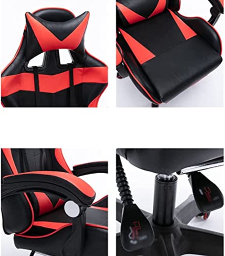 Comfort Office Chair Office Chair Ergonomic Desk Chair Height Adjustable Computer Chair Comfortable Armrest Gaming Chair Home Executive Chairs Firm Seat Cushion (Black+White)