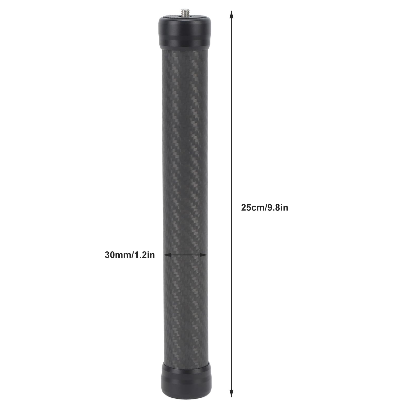 Tripod Extension, 9.8in Camera Mount Extender Rod with 1/4 in 3/8in Screw, Carbon Fiber Tripod Center Column Extension for RONINSC for G6MGAX G5 SPG for AIRCROSSX Camera