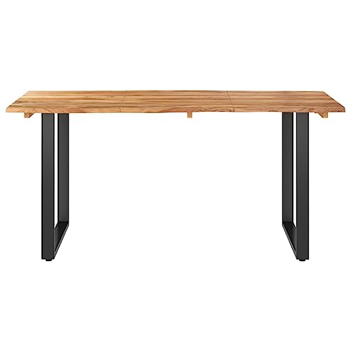 WHOPBXGAD Dining Table,Kitchen Tables, Wooden Dining Tables for Living Room, Dining Room, Bistro Tables,63"x31.5"x29.9" Solid Acacia Wood