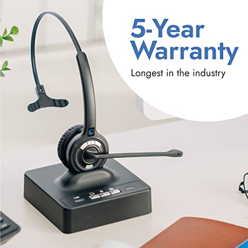 Leitner LH370 β Wireless DECT Office Headset with Bluetooth for Desk Phone, Computer and Bluetooth Device β Works with 99% of Landline Phones, PCs, and Cell Phones (USB, Phone Jack, and Bluetooth)