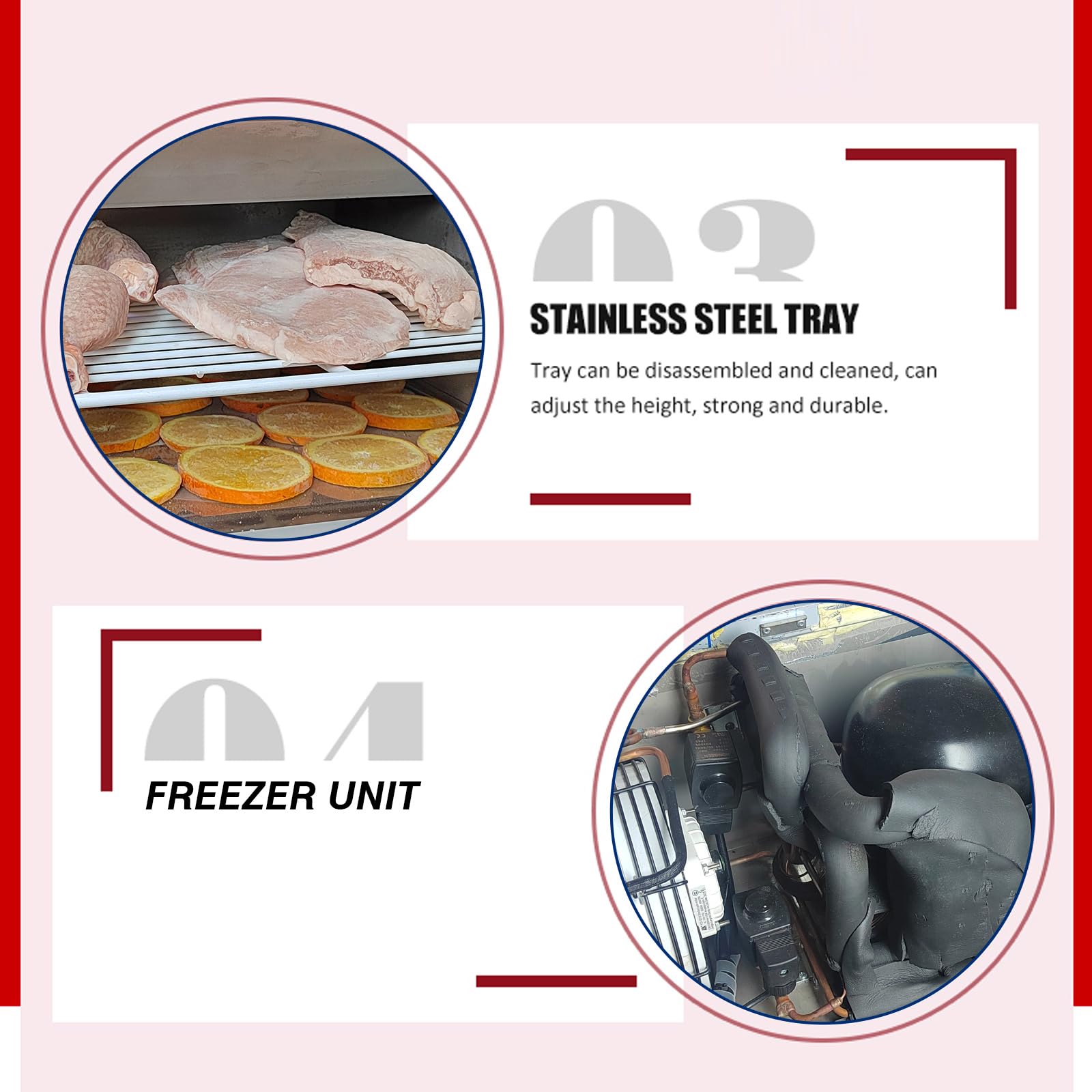 Kolice Commercial 32L Countertop Shock Freezing Blast Chiller & Freezer, Chest Freezer, Blast Freezer, Freezer Cabinets for ice cream, pastry, seafood, desserts, meat-Lowest Temperature -35C(-31°F)