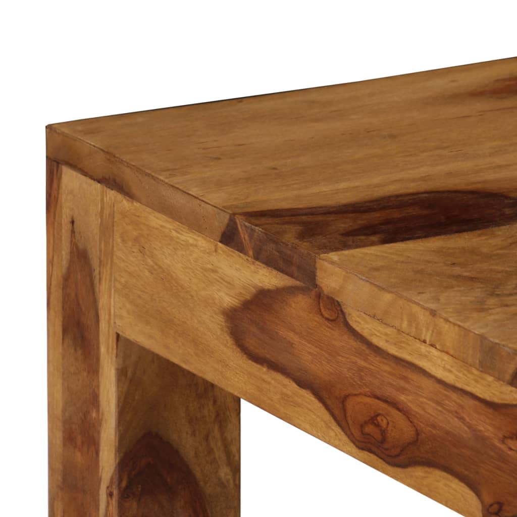 WHOPBXGAD Bar Table,Kitchen Table, Dining Room Counter, Easy to Assemble Suitable for Small Spaces, Flats, Bars, Restaurants,Solid Sheesham Wood 46.4"x23.6"x42.1"