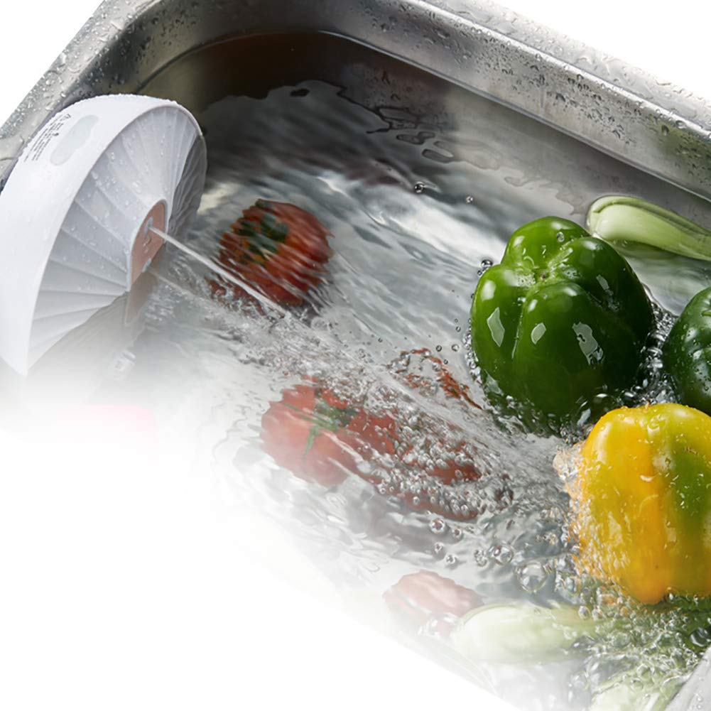 Mini Ultrasonic Dishwasher, Rechargeable Portable Kitchen Cleaner with Bubble Spray Brush and 10 Minutes Timing Function ()
