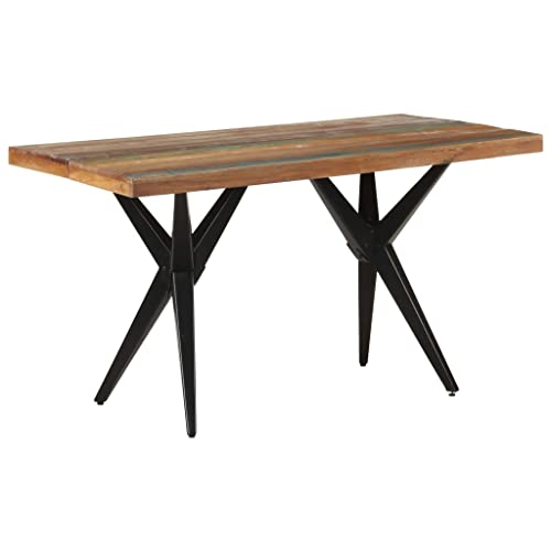Industrial Design Dining Table Casual Pub,Bar Laptop Table,Modern Studio Dining Table,homeoffice Desk,Dining Table 55.1"x27.6"x29.9" Solid Reclaimed Wood