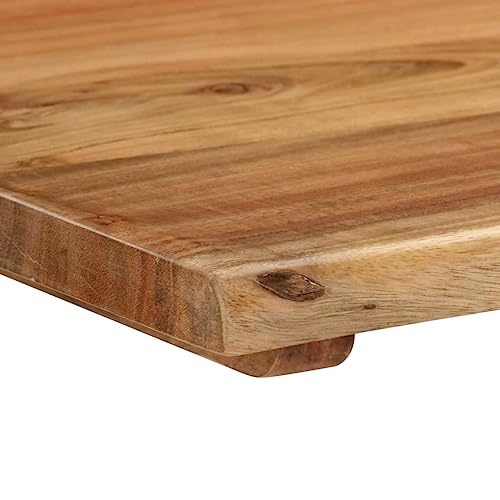 WHOPBXGAD Dining Table,Kitchen Tables, Wooden Dining Tables for Living Room, Dining Room, Bistro Tables,63"x31.5"x29.9" Solid Acacia Wood