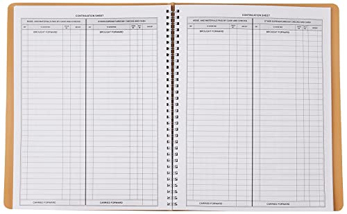 Dome 612 Bookkeeping Record, Tan Vinyl Cover, 128 Pages, 8 1/2 x 11 Pages