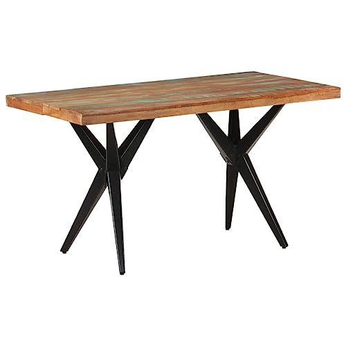 Industrial Design Dining Table Casual Pub,Bar Laptop Table,Modern Studio Dining Table,homeoffice Desk,Dining Table 55.1"x27.6"x29.9" Solid Reclaimed Wood