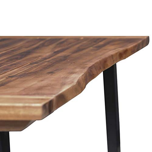AJSEOYBS Kitchen Table Vintage Industrial Design Dining Room Table Multifuntional Desk for Living Room Home Office,Dining Table Solid Acacia Wood 70.9"x35.4"