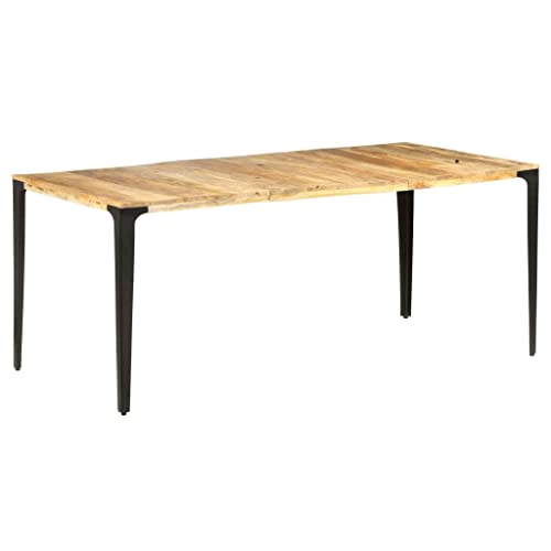 Kitchen Table Industrial Design Dining Room Table Modern Multifuntional Desk for Living Room Home Office,Dining Table 70.9"x35.4"x29.9" Solid Mango Wood