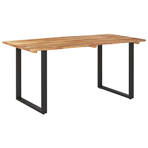 WHOPBXGAD Dining Table,Kitchen Tables, Wooden Dining Tables for Living Room, Dining Room, Bistro Tables,63"x31.5"x29.9" Solid Acacia Wood