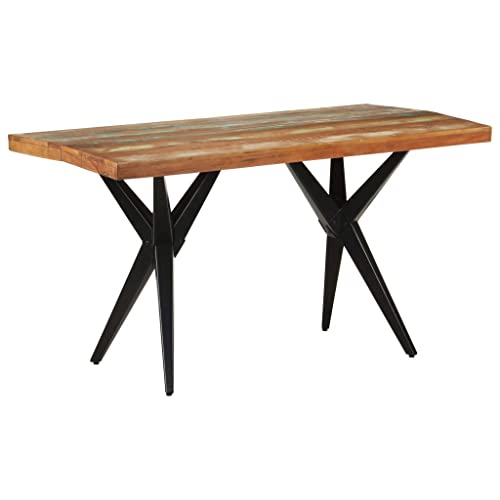 Industrial Design Dining Table Casual Pub,Bar Laptop Table,Modern Studio Dining Table,homeoffice Desk,Dining Table 55.1"x27.6"x29.9" Solid Reclaimed Wood