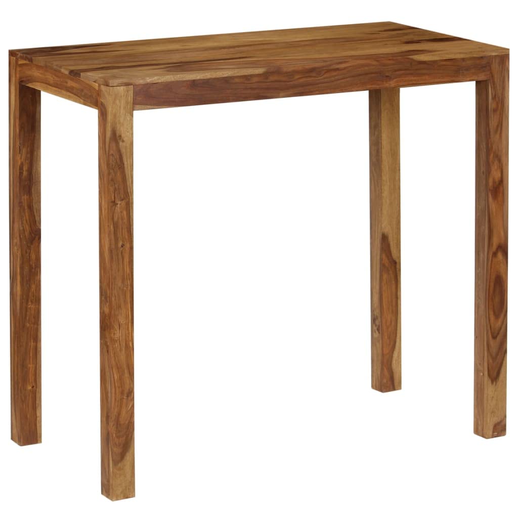 WHOPBXGAD Bar Table,Kitchen Table, Dining Room Counter, Easy to Assemble Suitable for Small Spaces, Flats, Bars, Restaurants,Solid Sheesham Wood 46.4"x23.6"x42.1"