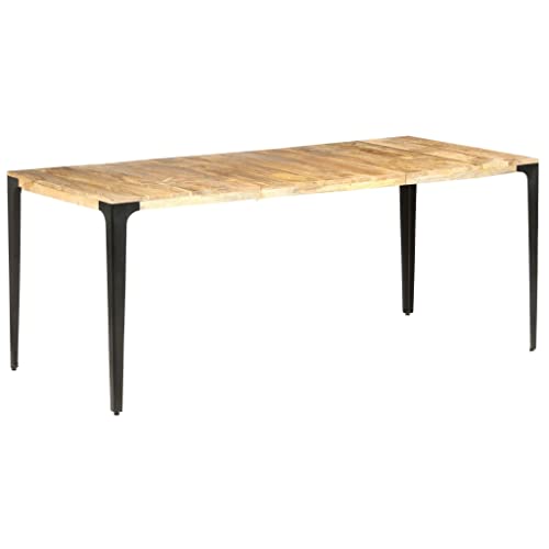 Kitchen Table Industrial Design Dining Room Table Modern Multifuntional Desk for Living Room Home Office,Dining Table 70.9"x35.4"x29.9" Solid Mango Wood