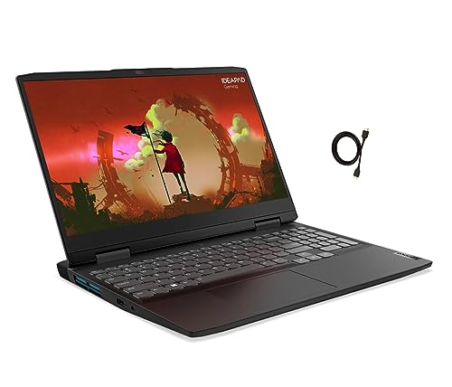 LENOVO 2023 IdeaPad Gaming 3 15ARH7 15.6" FHD IPS 120Hz Premium Gaming Laptop, AMD 8-Core Ryzen 7 7735HS, 64GB RAM, 2TB PCIe SSD, NVIDIA GeForce RTX 4050, White Backlit, Windows 11 Home + HDMI Cable