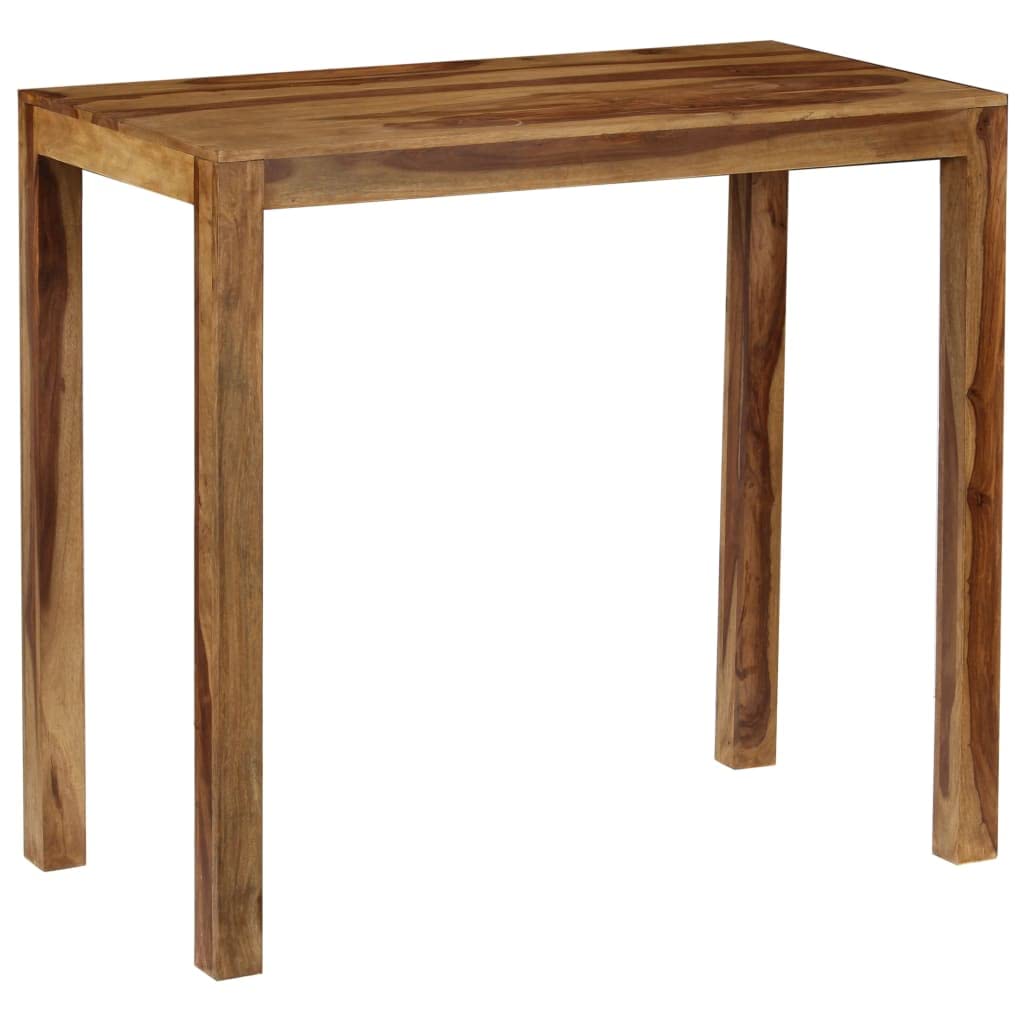 WHOPBXGAD Bar Table,Kitchen Table, Dining Room Counter, Easy to Assemble Suitable for Small Spaces, Flats, Bars, Restaurants,Solid Sheesham Wood 46.4"x23.6"x42.1"