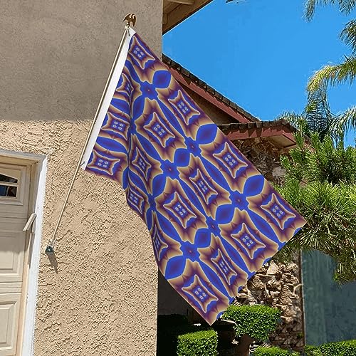 Tile Cube Outdoor Decorative Flag 3x5ft/Vibrant, Fade-Resistant Polyester Fabric - Ideal For Holiday Garden Decor - Making An Eye-Catching Addition To Your Outdoor Space!