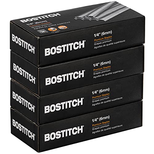 Bostitch B8 Staples 1/4 Inch PowerCrown Staples - Pack of 20,000 Staples