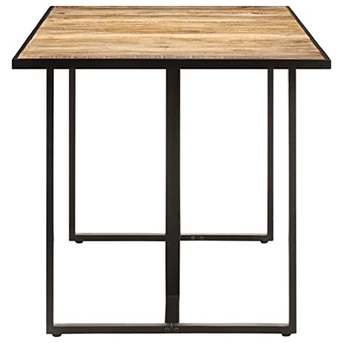 AJSEOYBS Large Dining Table,Industrial Rustic Kitchen Dining Room Table, Dinner Table for Kitchen, Living Room,Dining Table 70.9" Rough Mango Wood
