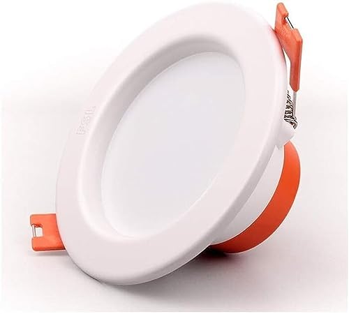 SANBDDLYY Indoor Panel Downlamp Anti-Dazzle Commercial Lighting Lamp Energy Saving Recessed Led Ceiling Downlight Spotlight Aluminum Round Lumination Fixture for Living Room Bathroom Kitche