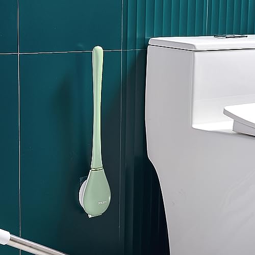 HEMUBAG WC Cleaner Brush Wall-Mounted Bowl Brush Holder Set Deep Cleaner No Dead Ends with Base for Bathroom