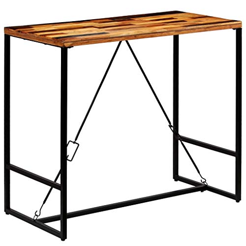 AJSEOYBS Dining Table Mid-Century Vintage Kitchen Table for Person for Dining Room Balcony Cafe Bar,Bar Table Solid Reclaimed Wood 47.2"x23.6"x41.7"