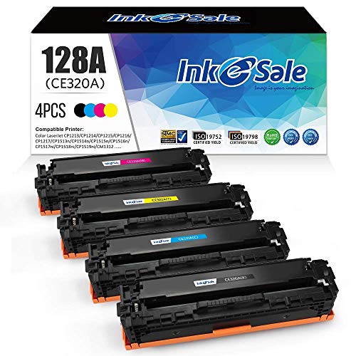 INK E-SALE Remanufactured Toner Cartridge Replacement for HP 128A CE320A CE321A CE322A CE323A Canon 116 Black Cyan Magenta Yellow Toner Set for HP LaserJet CP1525n CP1525nw CM1415fn CM1415fnw Printer