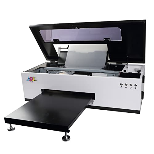 A3 Continuous DTF Printer & Powder Shaker Dryer White Ink Stirring System L1800 for Fabrics, Leather, Toys, Swimwear, Handicrafts, T Shirt, Other(6X 100ml Ink+1roll Film+Powder)