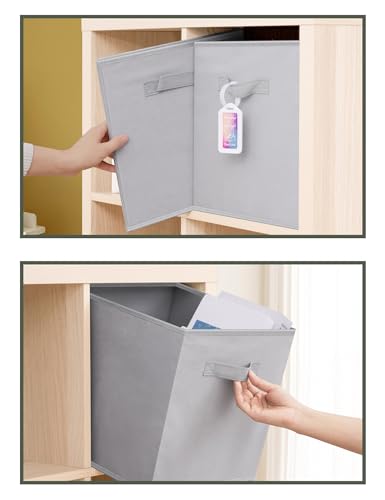ECLAT Shoe Covers Box 12 Inch Storage Cubes- 1 Pack Foldable Shoe Booties Holder, Dispenser Bin for Guest, Homeowner, Realtor, Open House, Real Estate Agent Supplies, Light Gray