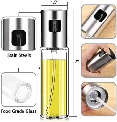 SENOZ Oil Sprayer for Cooking, Air Fryers, Salads, Barbecues - 360 Adjustable Nozzle, Plastic, 100ml