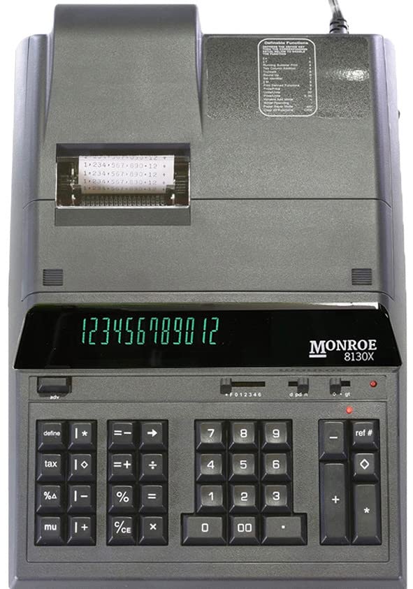 Monroe 8130X Heavy Duty Printing Calculator for Accounting and Purchasing Professionals