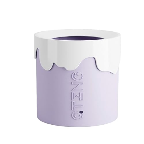 RIIJA Garbage Can Garbage Can Home Hotel Living Room Bedroom Toilet Bathroom High-Value Large Creative Kitchen with Lid Trash Can Wastebasket (Color : Purple, Size : A)