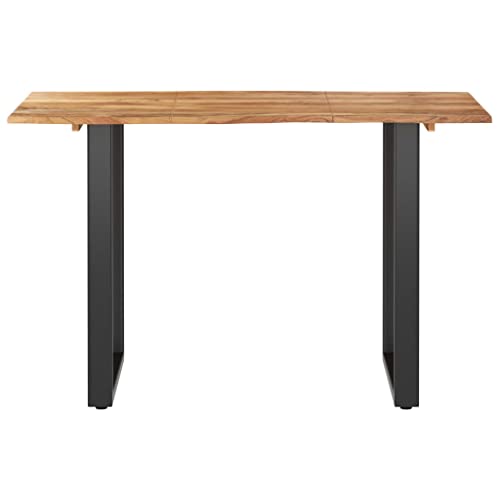 WHOPBXGAD Dining Table,Kitchen Tables, Wooden Dining Tables for Living Room, Dining Room, Bistro Tables,46.5"x22.8"x29.9" Solid Acacia Wood