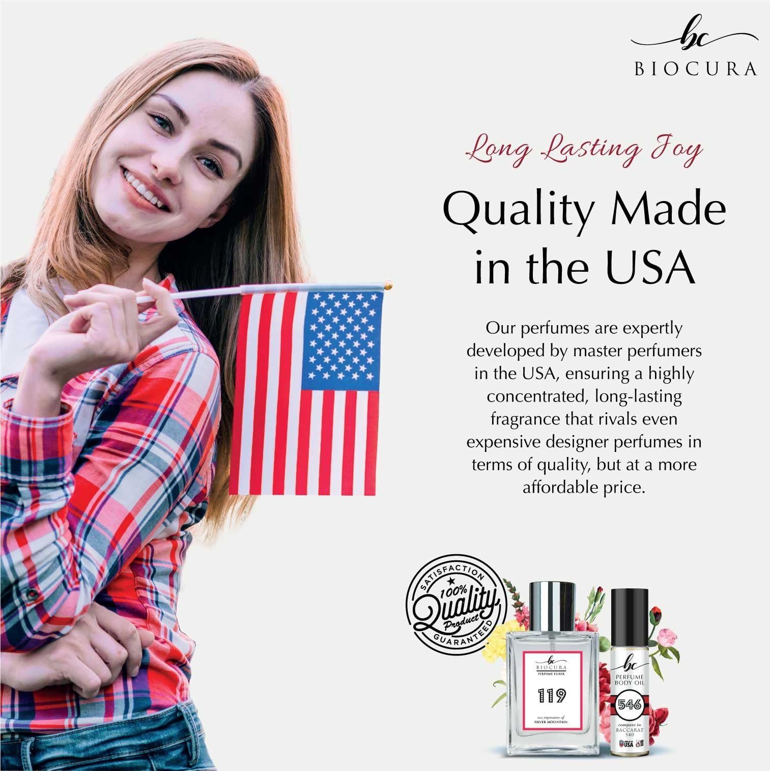 BIOCURA BC Perfume 186 Inspired by Bosh For Men Replica Fragrance Dupes Eau de Parfum Spray Bottle 3.4 Fl Oz/100ml-X1
