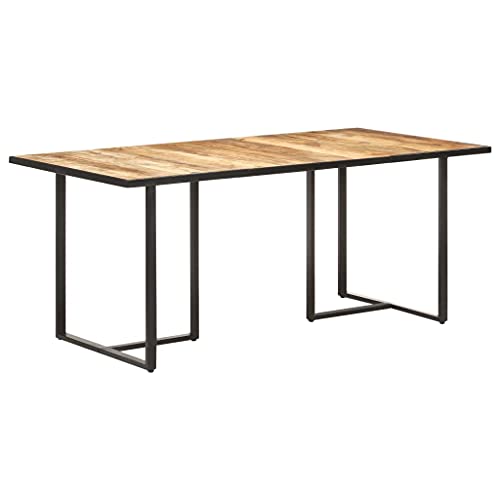 AJSEOYBS Large Dining Table,Industrial Rustic Kitchen Dining Room Table, Dinner Table for Kitchen, Living Room,Dining Table 70.9" Rough Mango Wood