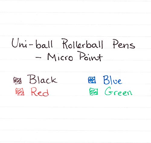 Uniball Roller Grip Pens, Micro Point (0.5mm), Black, 12 Count