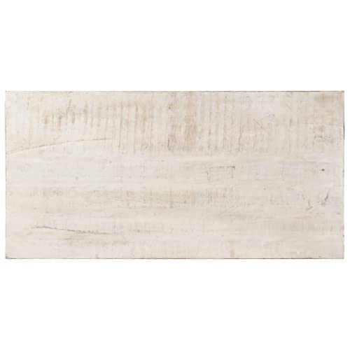 ULUYYUC Dining Table White 47.2"x23.6"x29.9" Solid Mango Wood,Office Desks Party Table Kitchen Tables Kitchen Furniture Outdoor Table for Living Room, Kitchen, Backyard, Wedding,Office
