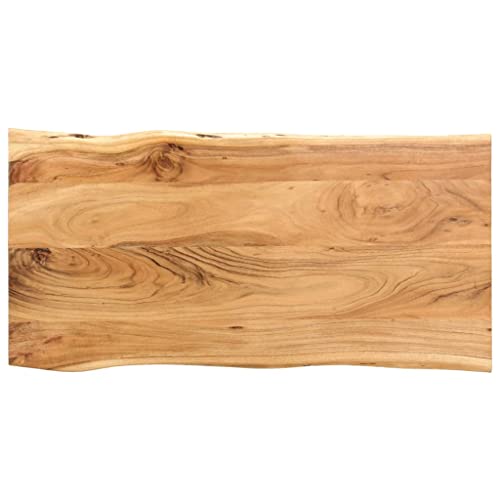 WHOPBXGAD Dining Table,Kitchen Tables, Wooden Dining Tables for Living Room, Dining Room, Bistro Tables,46.5"x22.8"x29.9" Solid Acacia Wood
