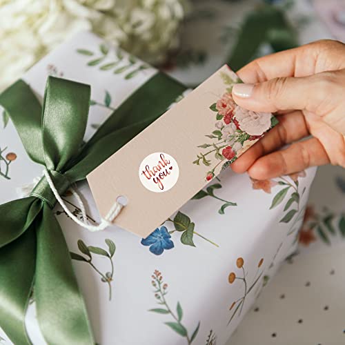 PACKAJIO Thank You Stickers Roll β500 PCS, 1.5β Inch, Durable, Self-Adhesive & Waterproof Rose Gold Foil - Thank You Stickers for Small Business, Packaging, Envelopes Seal, and Gift Wraps