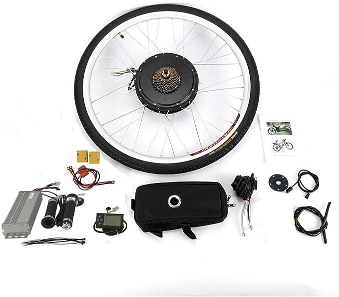 DCEHKR E-Bike Conversion Kits 48V Electric Bike Rear Hub Conversion Kit with Brushless Gearless Motor 1000W Electric Bicycle Conversion Kits Suitable for 28-inch Rear Wheel E-Bike