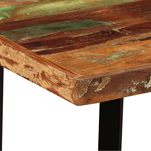 AJSEOYBS Dining Table Mid-Century Vintage Kitchen Table for Person for Dining Room Balcony Cafe Bar,Bar Table Solid Reclaimed Wood 47.2"x23.6"x42.1"