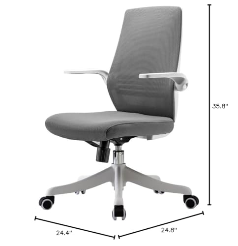 Ergonomic Office Chair Mid-Back Home Desk Chair with Lumbar Support Small Mesh Computer Chair
