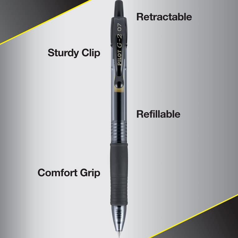 PILOT Pen G2 Assorted Premium Gel Ink Pens, Retractable And Refillable, Fine Point, 0.7mm, 20 Count Pens