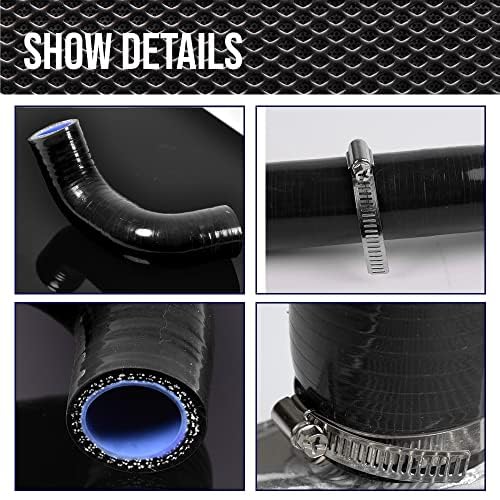 CROSSDESIGN Silicone Intake Induction Hose Kit Red Compatible with Toyota Supra MA70 MK3 7MGE/7MGTE 1986-1992