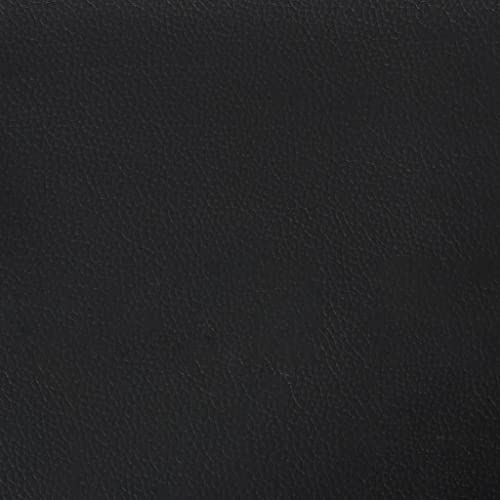 GOLINPEILO Modern Loveseat Sofa Couch 2-Seater Sofa, Small Upholstered Sofa for Bedroom, Apartment, Office,Small Spaces, Black 63"x30.3"x31.5" Faux Leather -AA