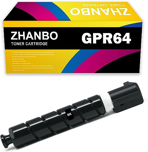 ZHANBO Remanufactured GPR64 GPR-64 Black Toner Cartridge Compatible with Canon GPR64 Toner for Canon ImageRunner Advance DX 4825 4835 4845 Printer