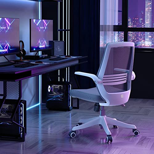 Ergonomic Office Chair Mid-Back Home Desk Chair with Lumbar Support Small Mesh Computer Chair