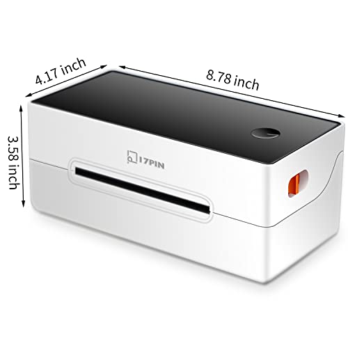 17PinHut Shipping Label Printer 150mm/S High Speed Barcode Thermal Label Printer Maker, Easy Set-Up 4x6 Label Printer for Small Business, Compatible with Ebay, Amazon, Etsy, USPS, FedEx, Shopify