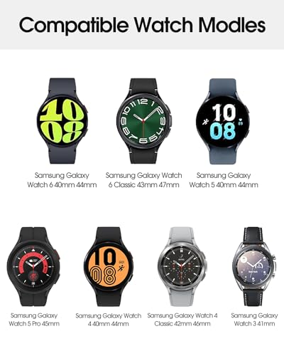 BlackPro No-Gap Nylon Watch Band Compatible With Samsung Galaxy Watch 7 6 5 4 40mm 44mm/5 Pro 45mm/6 4 Classic 42mm 43mm 46mm 47mm, Alpine Loop Woven Sport Strap for Men Women