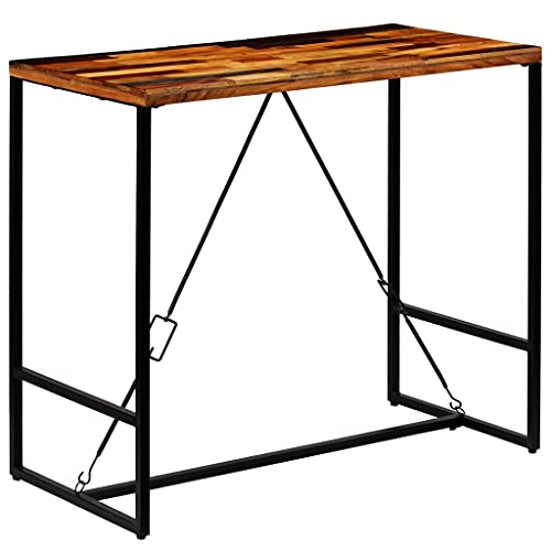 AJSEOYBS Dining Table Mid-Century Vintage Kitchen Table for Person for Dining Room Balcony Cafe Bar,Bar Table Solid Reclaimed Wood 47.2"x23.6"x41.7"